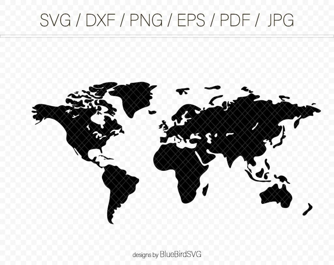 Mapa del mundo svg archivo Mundo SVG Mapas svg Mapa de corte ...
