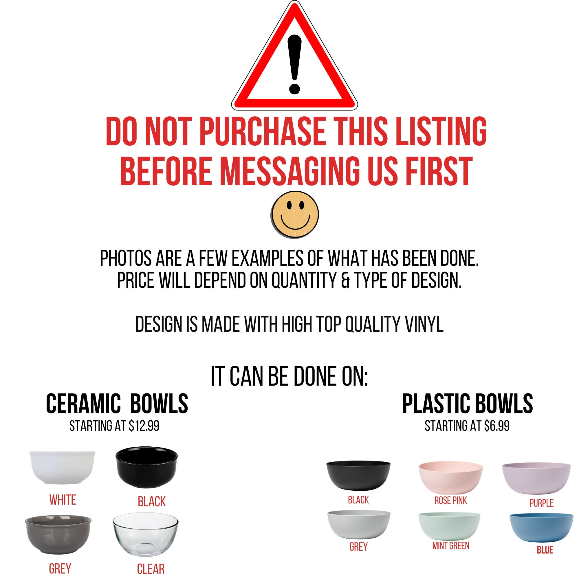 Make Your Own Custom Bowl | Logo Personalized Bowl | Ice Cream Bowl ...