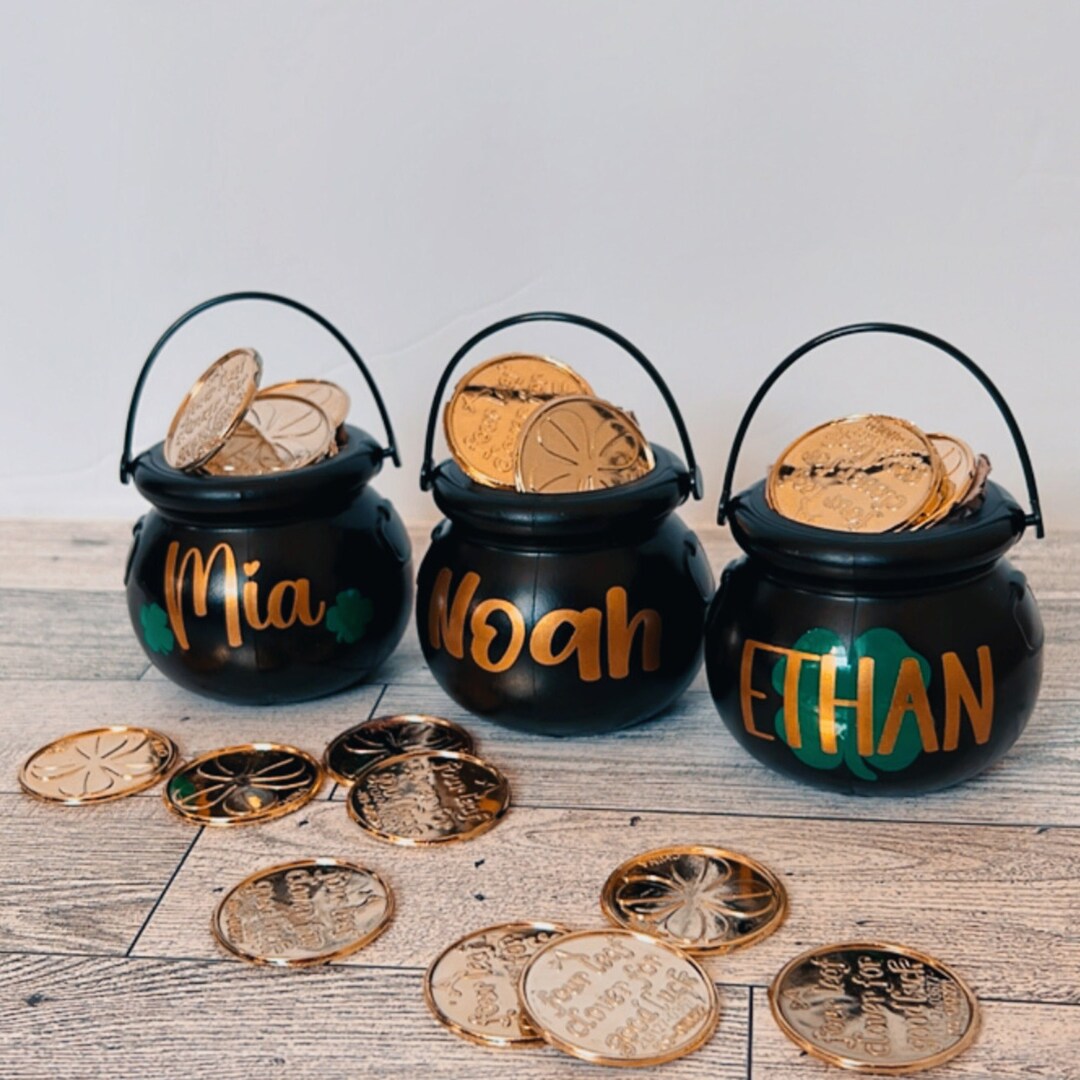 Mini Pot of Gold St. Patrick's Day Personalized Gift Shamrock Custom St ...