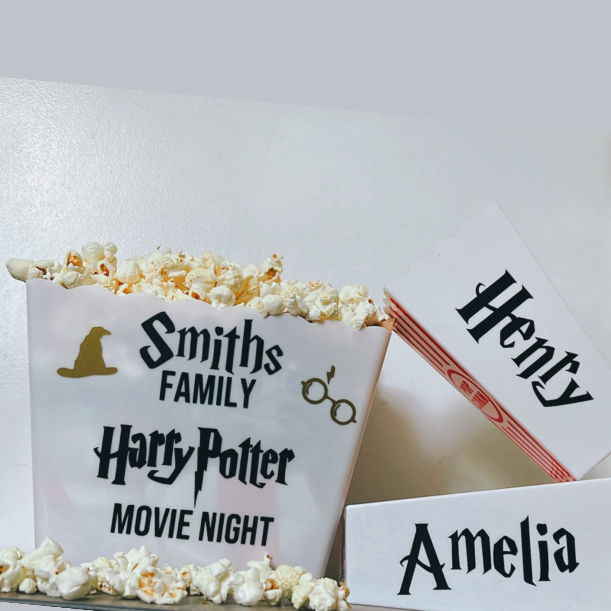Personalized Popcorn Bucket | Harry Potter Party Movie Night | Custom ...