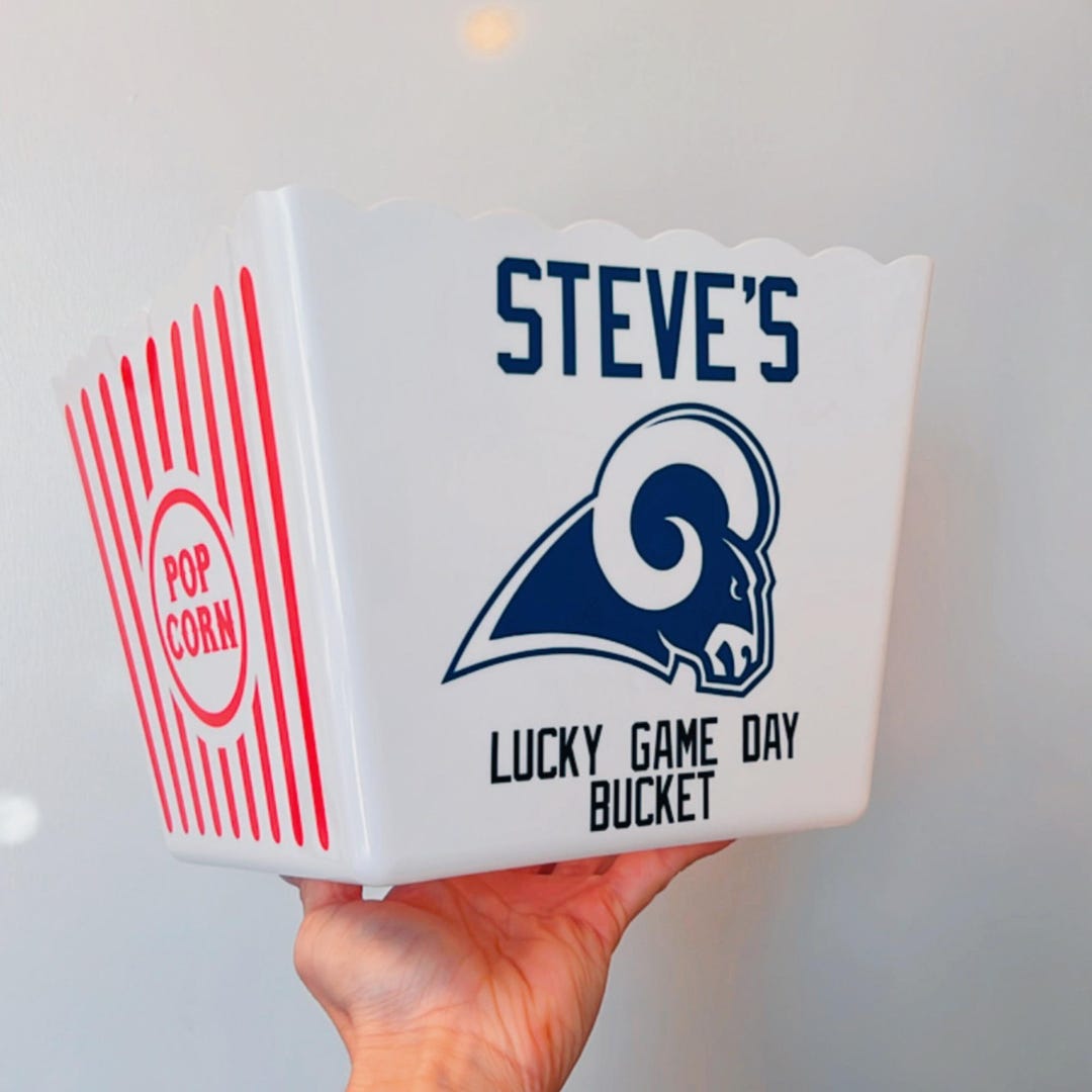 Rams NFL Popcorn Bucket | Tampa Bay | Custom Popcorn Bowl | NY Giants ...