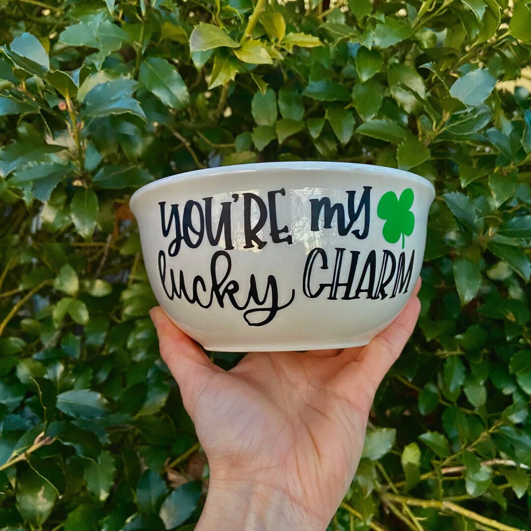 St. Patrick Day Cereal Bowl | Lucky Charm Ceramic Bowl | Personalized ...