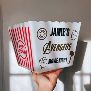 Make Your Own Popcorn Bucket | Movie Night | Custom Popcorn Bowl ...