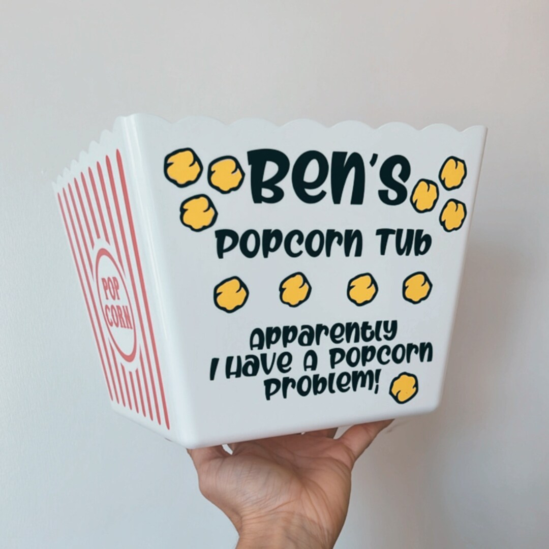 Make Your Own Popcorn Bucket Movie Night Custom Popcorn - Etsy