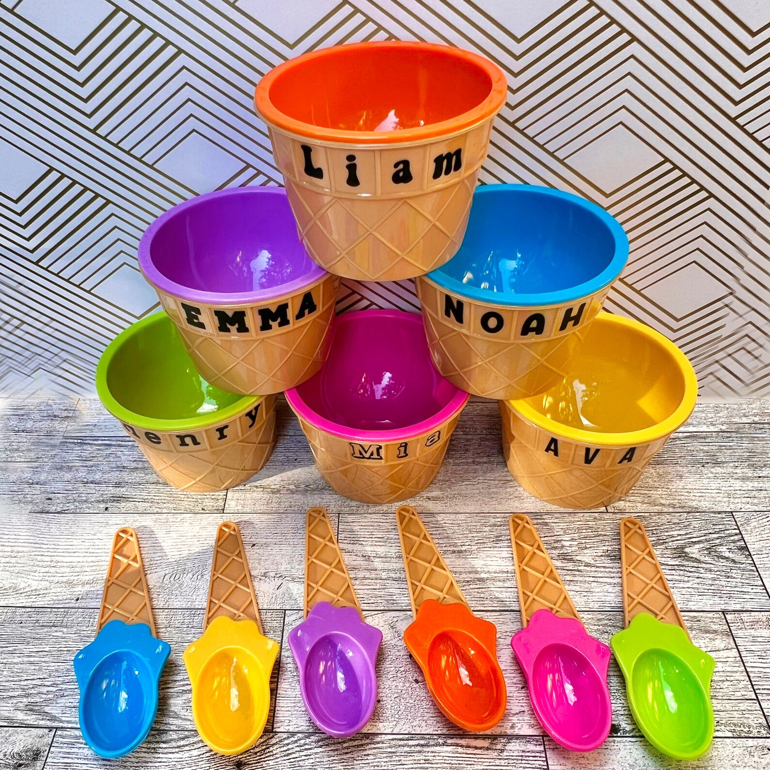 Custom Ice Cream Cup | Personalized Ice Cream Bowl With Spoon | Ice ...