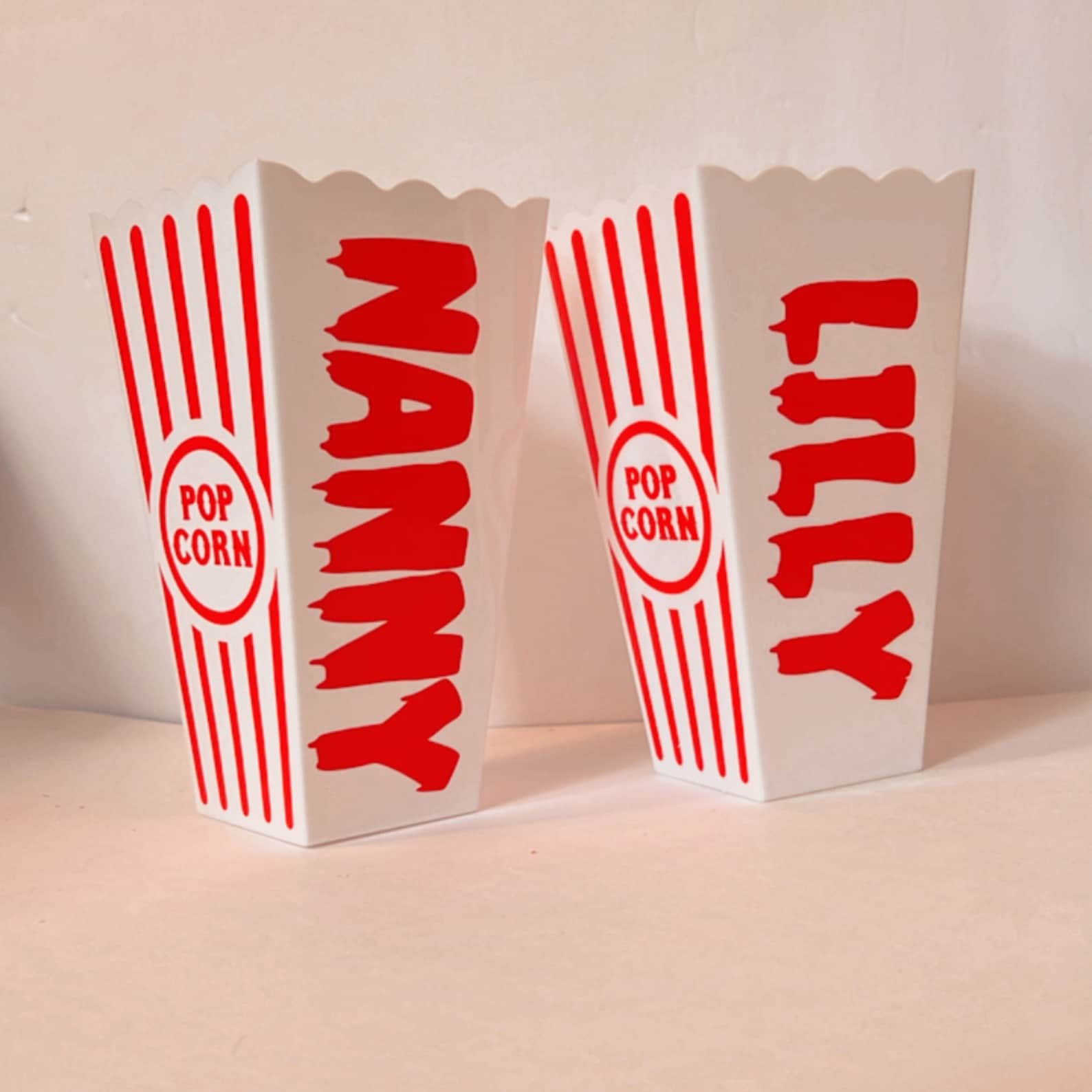 Personalized Popcorn Bucket Movie Night Gift Custom Popcorn Bowl Family ...