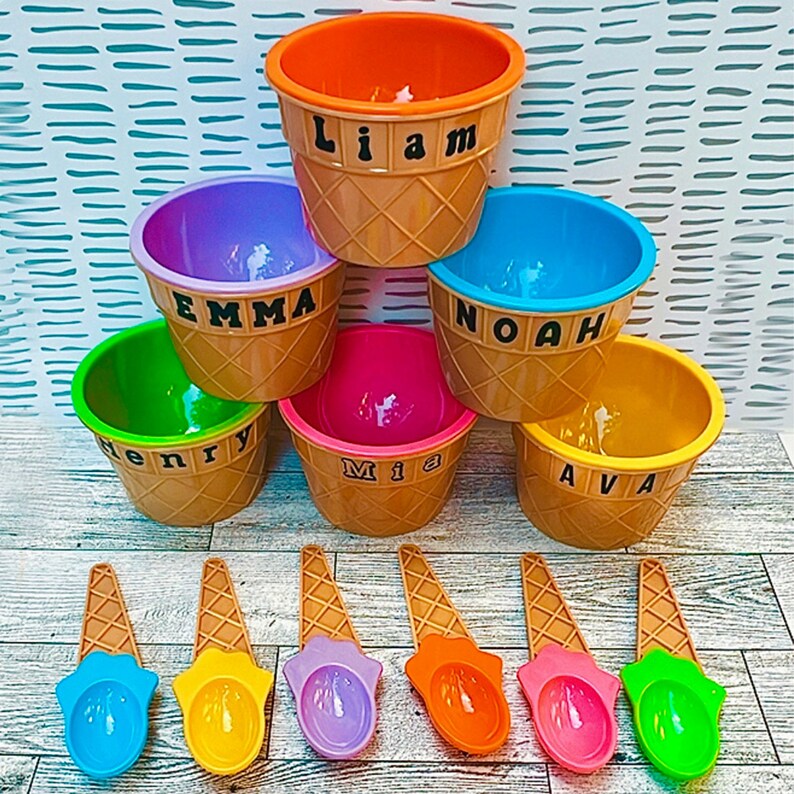 Custom Ice Cream Cup | Personalized Ice Cream Bowl With Spoon | Ice ...