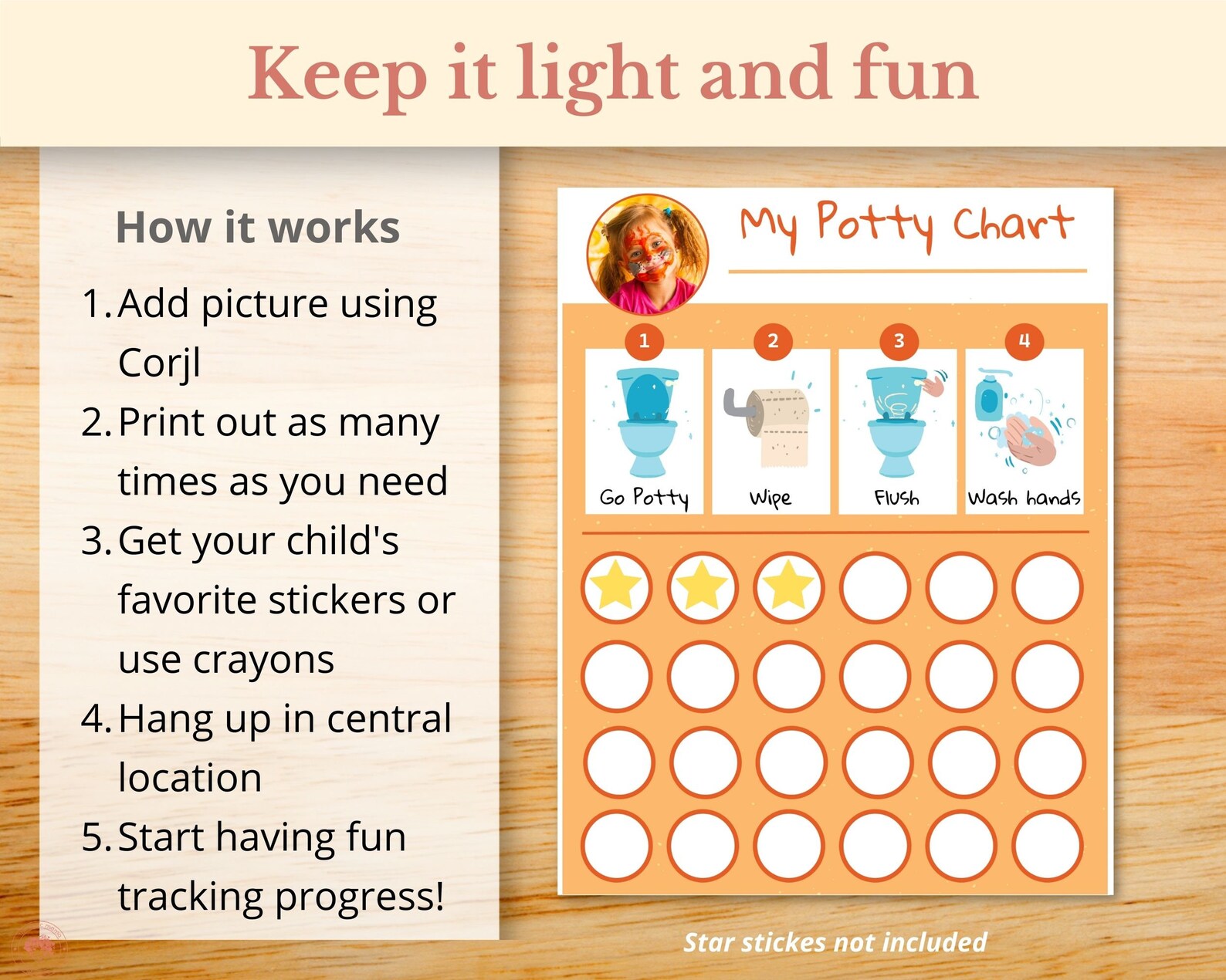 Potty Training Chart Printable, Potty Training Sticker Chart, Potty ...