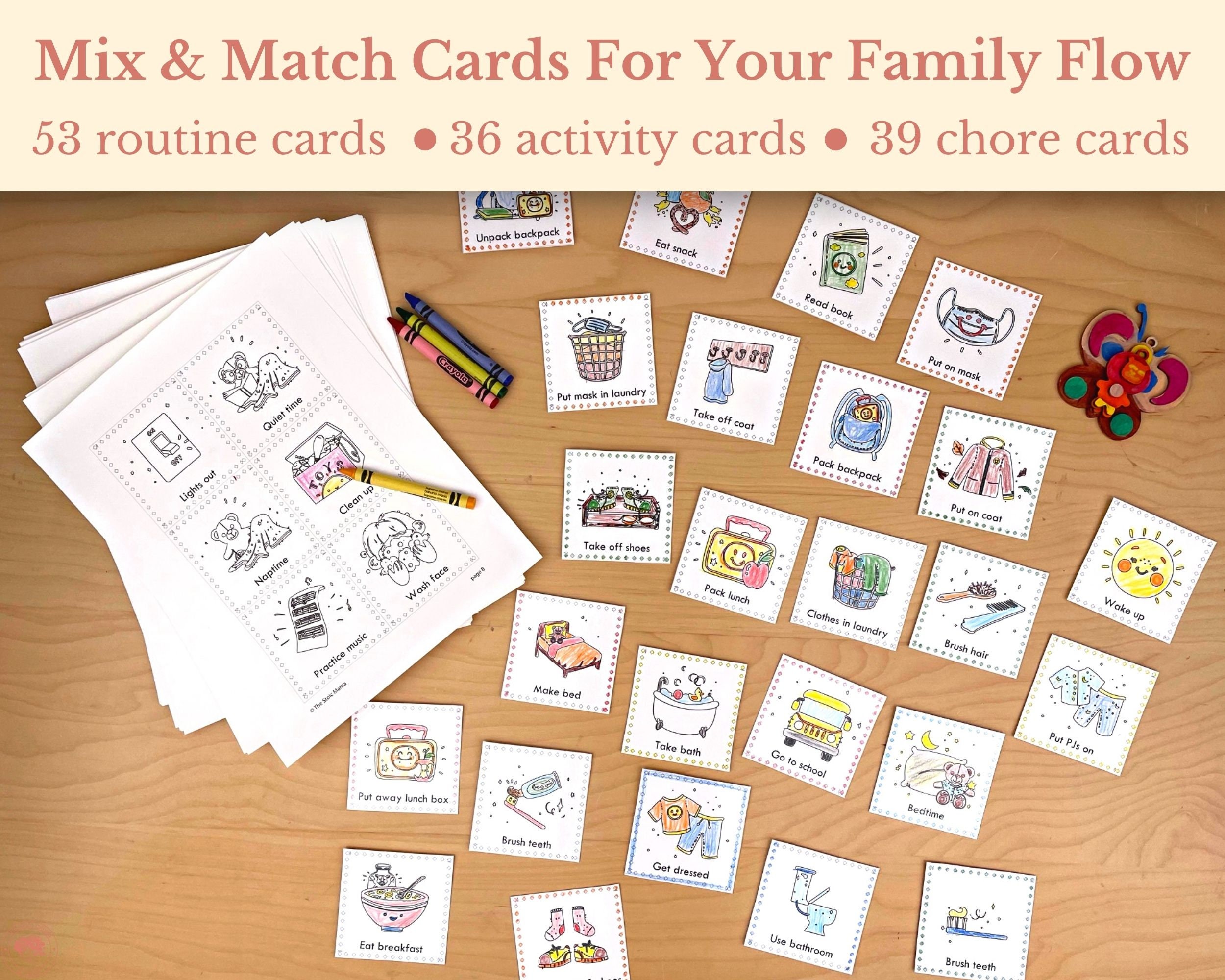 Color Your Routine With This Set of Daily Editable Routine Cards for ...