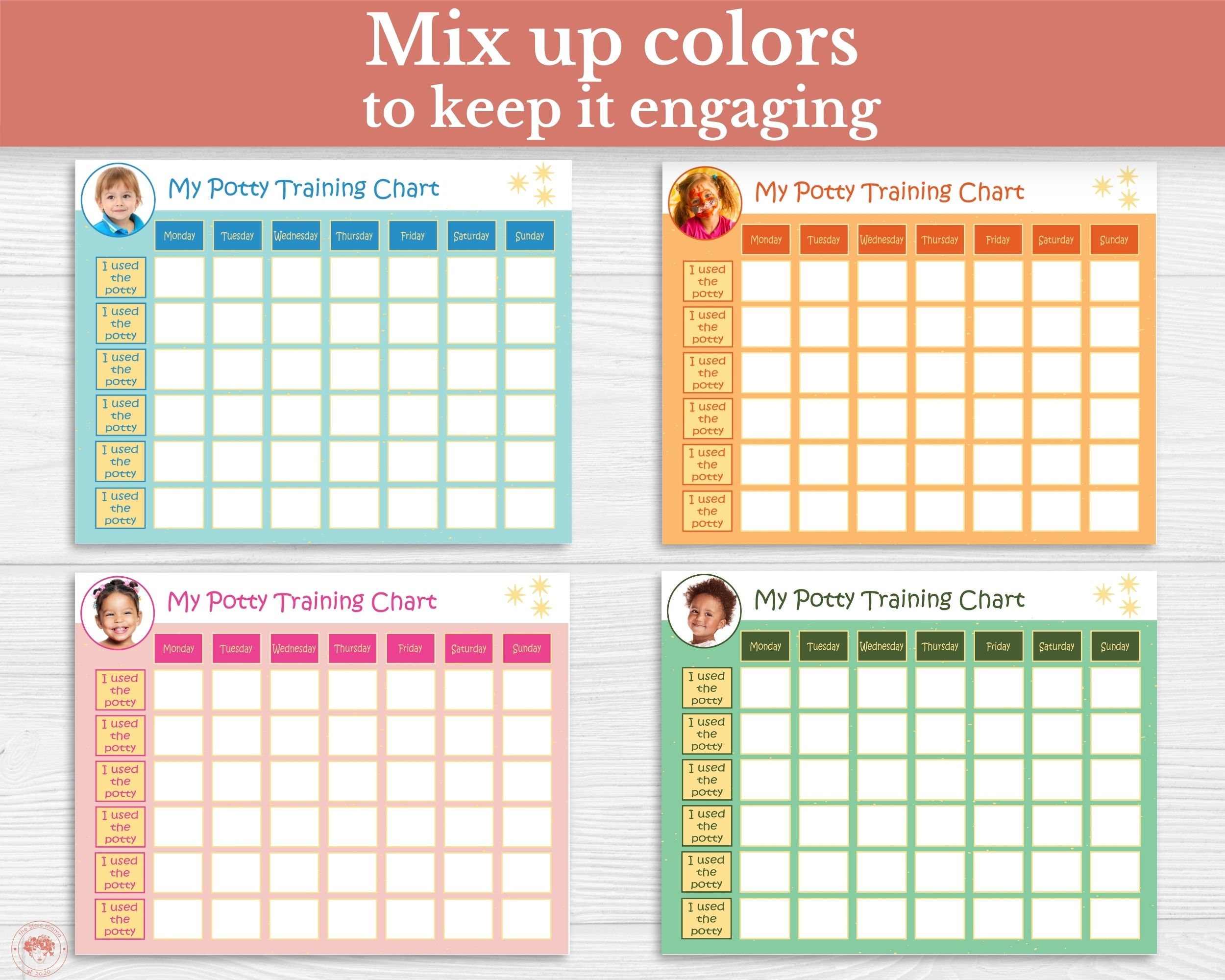 Potty Training Schedule Chart Printable, Potty Training Sticker Chart ...
