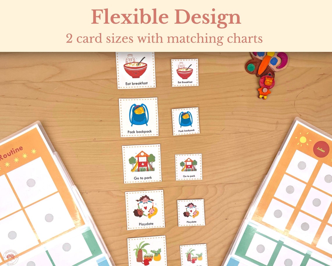 Daily Editable Routine Cards & Charts for Kids Rhythm Cards - Etsy