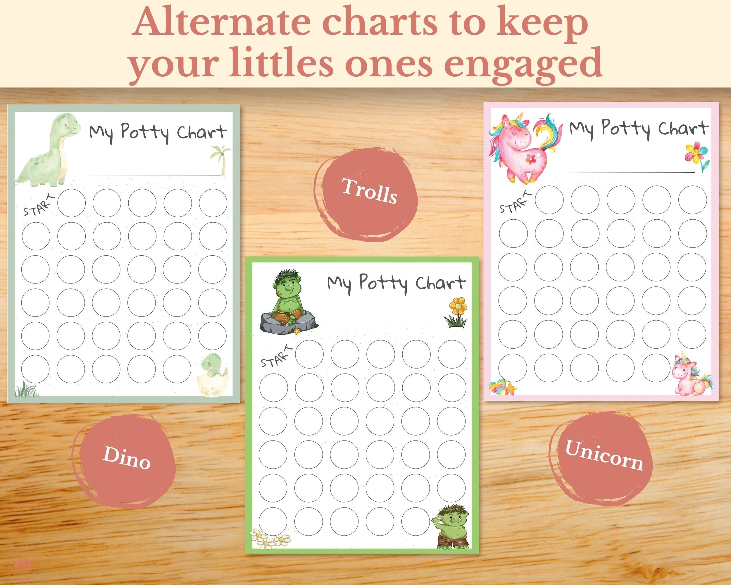 Potty Training Bundle I Fun Potty Charts & Weekly Schedules I - Etsy