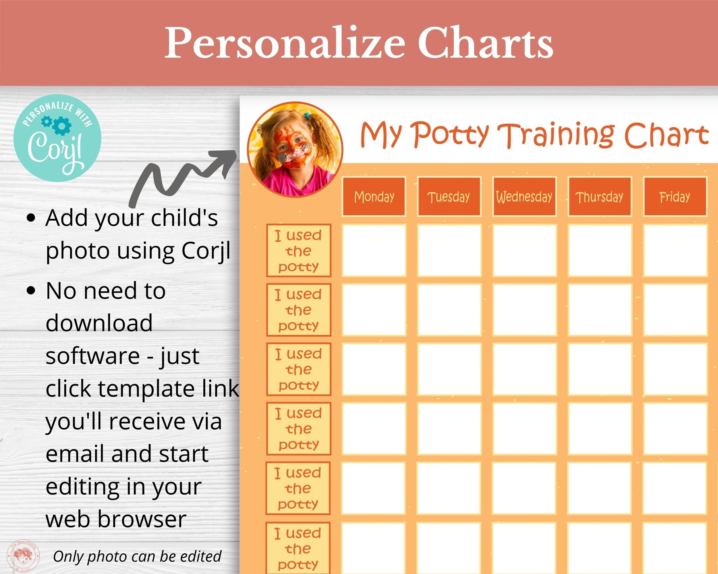 Potty Training Schedule Chart Printable, Potty Training Sticker Chart ...