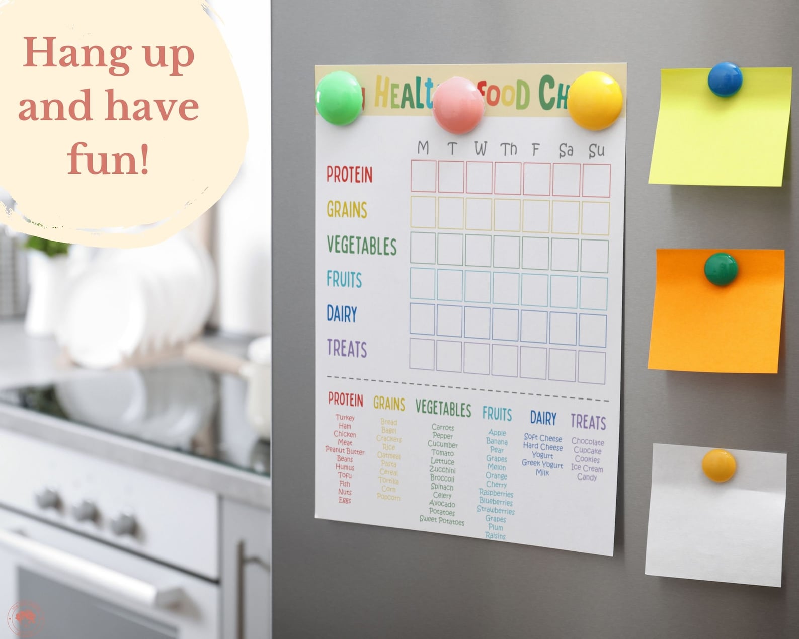 Editable Food Chart for Kids, Kids Meal Planner, Healthy Eating Planner ...