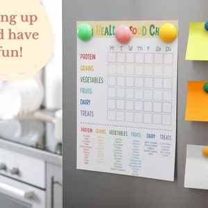 Editable Food Chart for Kids, Kids Meal Planner, Healthy Eating Planner ...