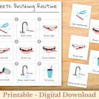 Let's Brush Our Teeth! Visual Step-by-step Digital Download - Etsy