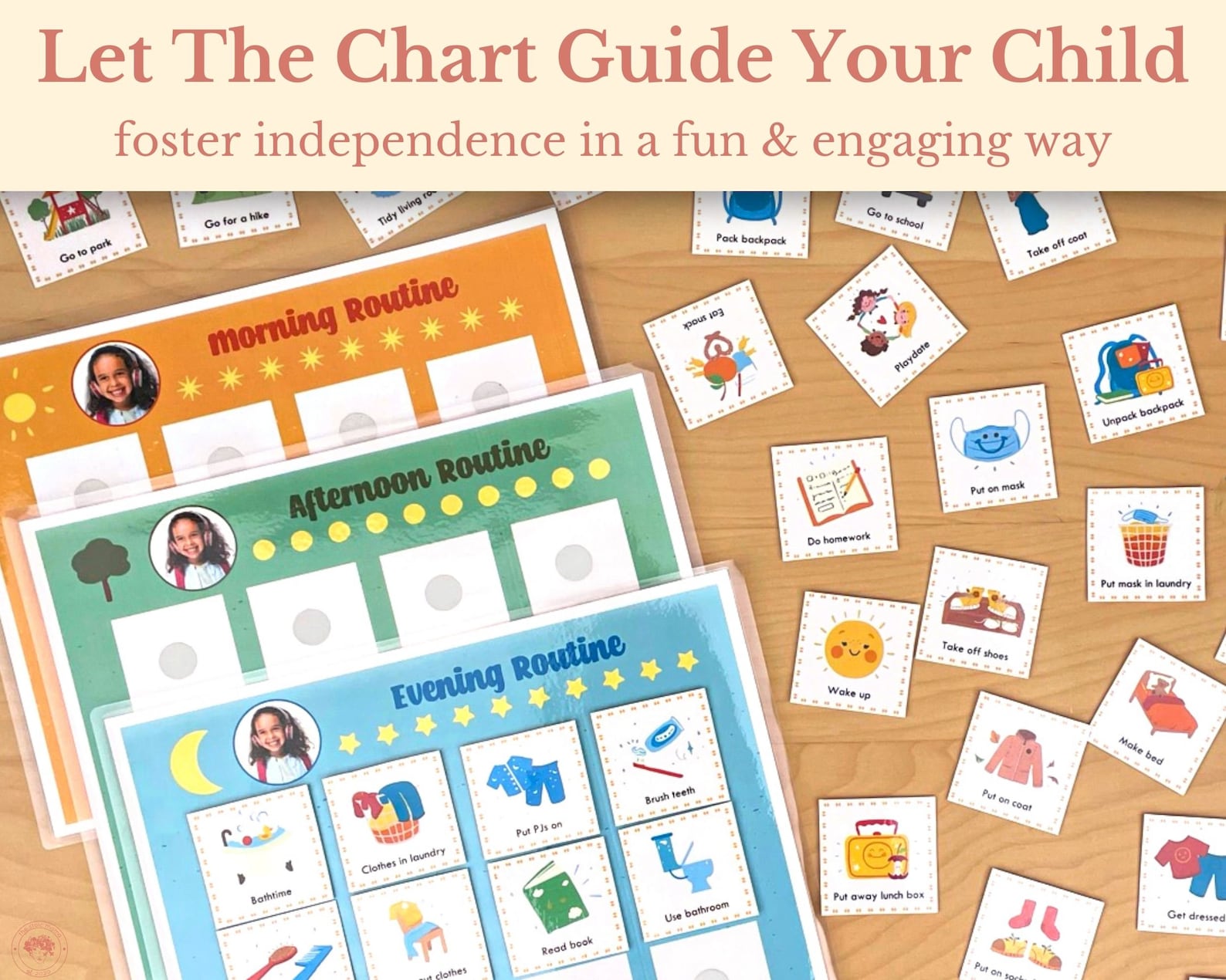 Personalized Daily Routine Charts for Kids With Editable - Etsy