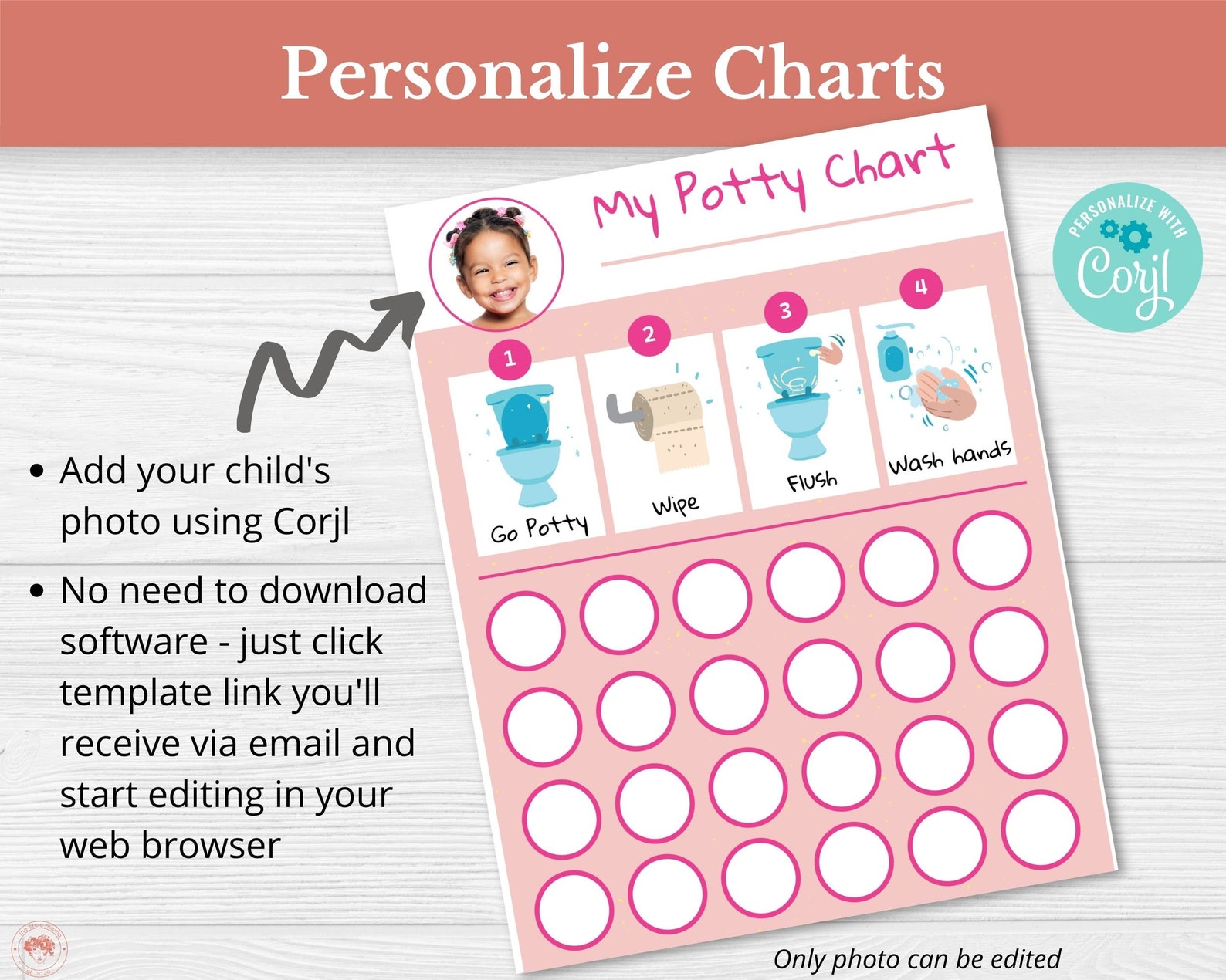 Potty Training Chart Printable, Potty Training Sticker Chart, Potty ...