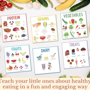 Food Group Flashcards for Kids, Kids Nutrition Education, Homeschool ...