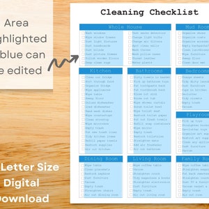 ADHD Cleaning Bundle Editable, ADHD Cleaning Planner, ADHD to Do List ...