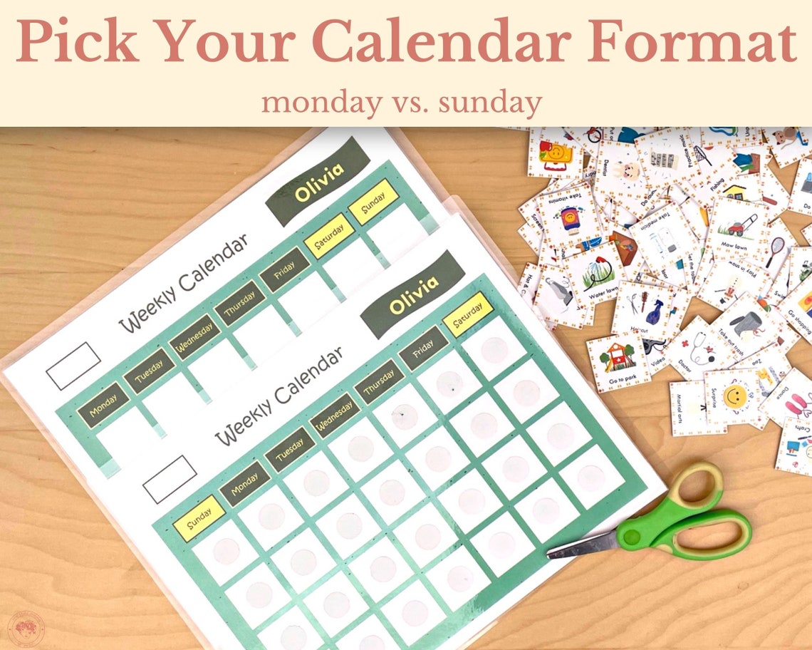 Editable Kids Schedule Chart With Pictures Visual Schedule - Etsy Canada