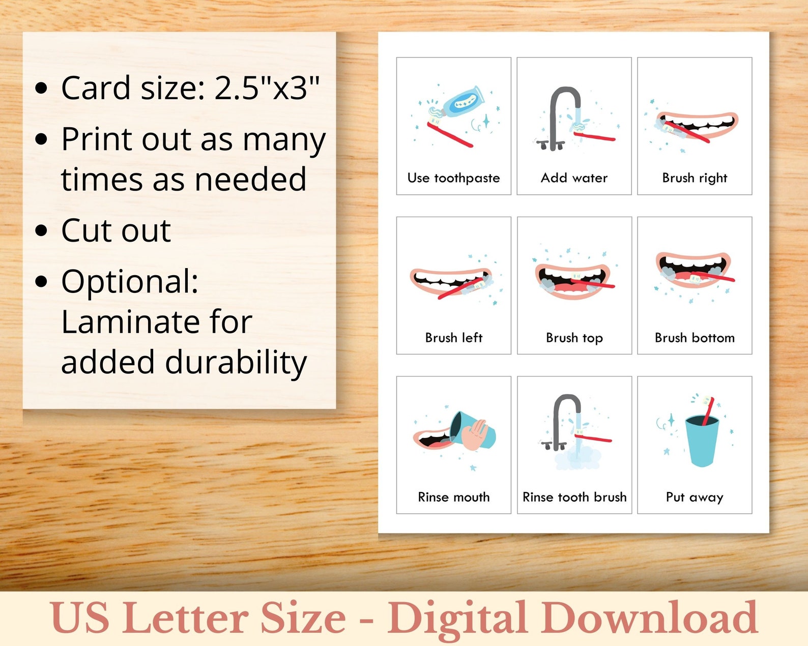 Teeth Brushing Chart Bundle for Kids, Brush Your Teeth, Sticker Chart ...