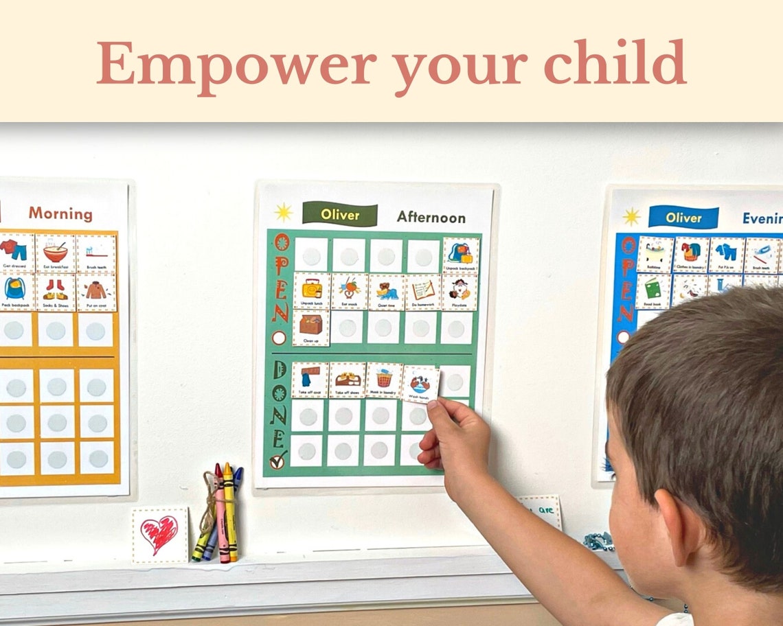 Editable Chore Chart for Kids With Pictures Visual Children | Etsy