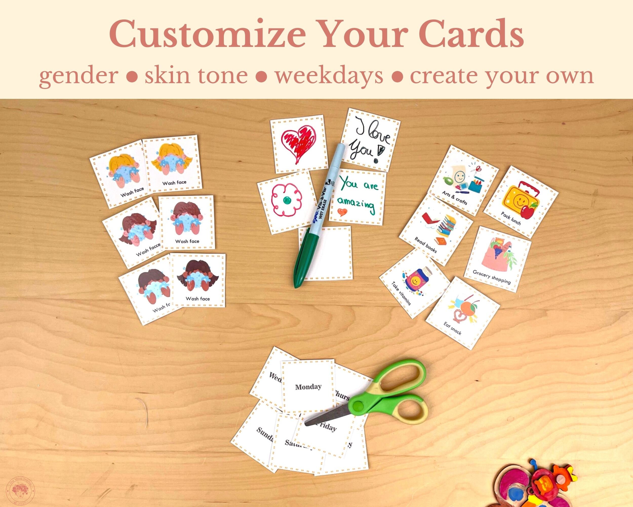 Daily Editable Routine Cards & Charts for Kids Rhythm Cards - Etsy ...
