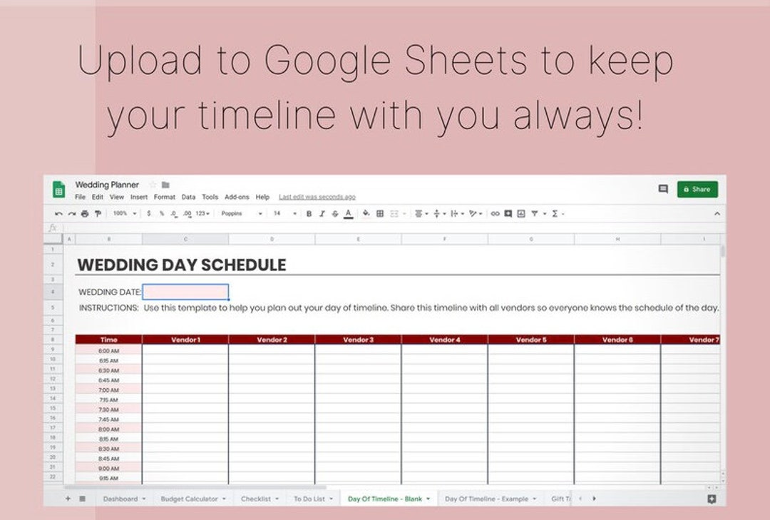 Wedding Organizer Template - Etsy