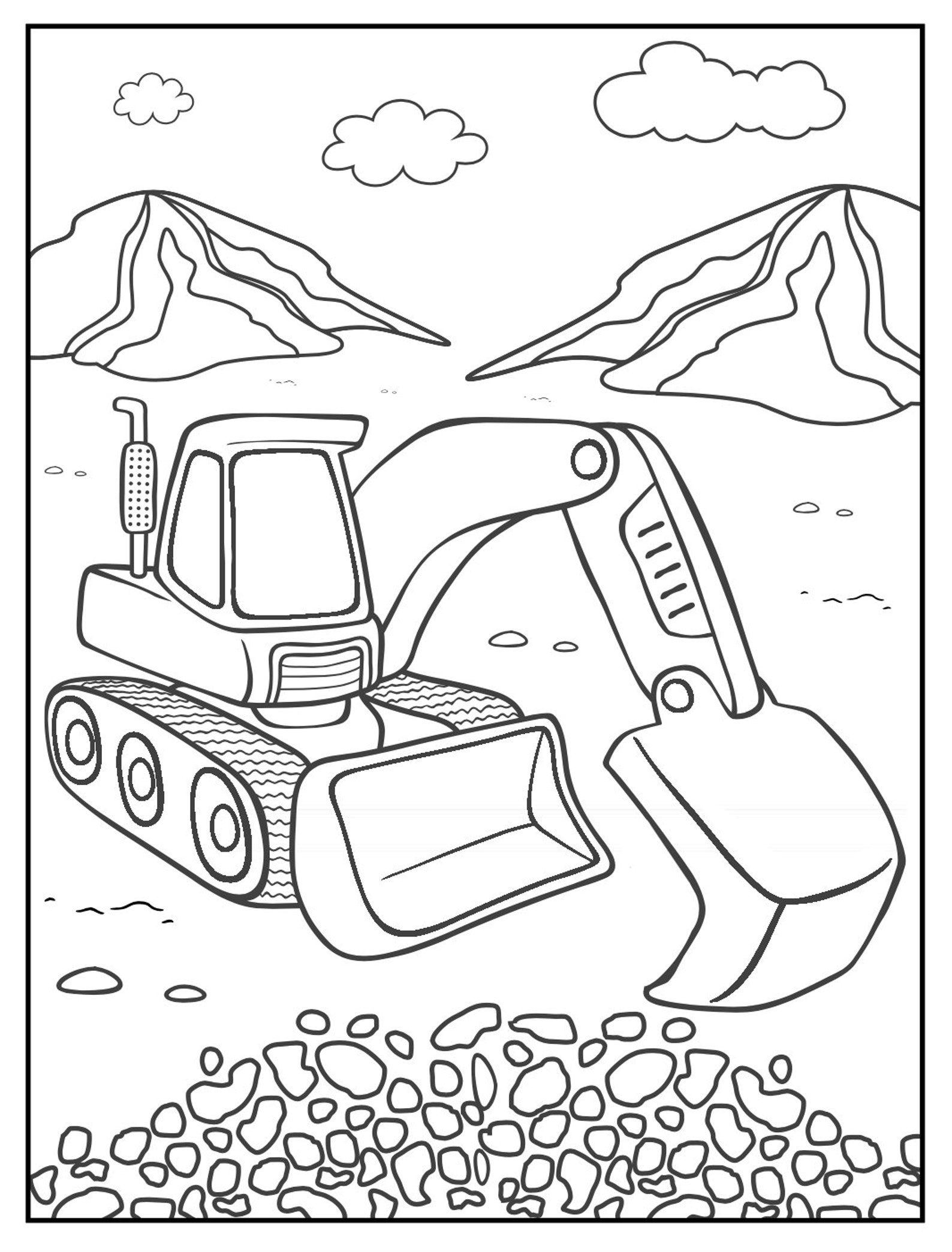 Construction Themed Coloring Pages Free Sketch Coloring Page