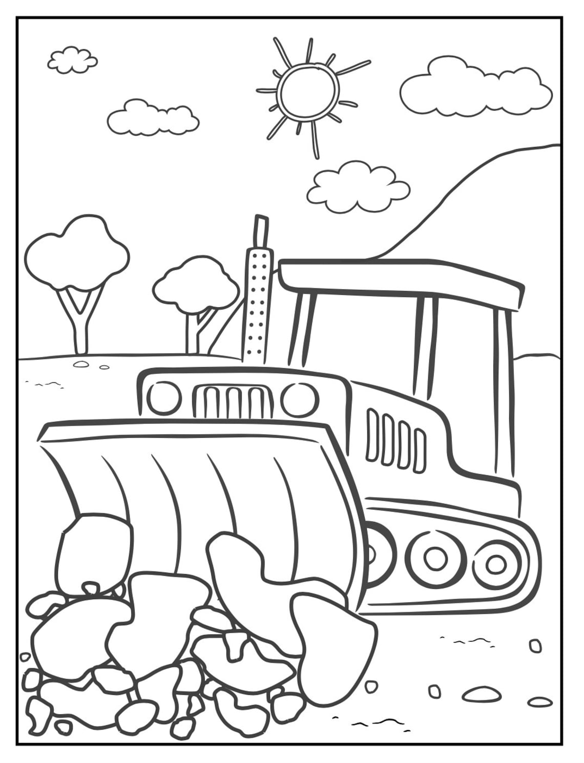 Construction Themed Coloring Pages Free Sketch Coloring Page