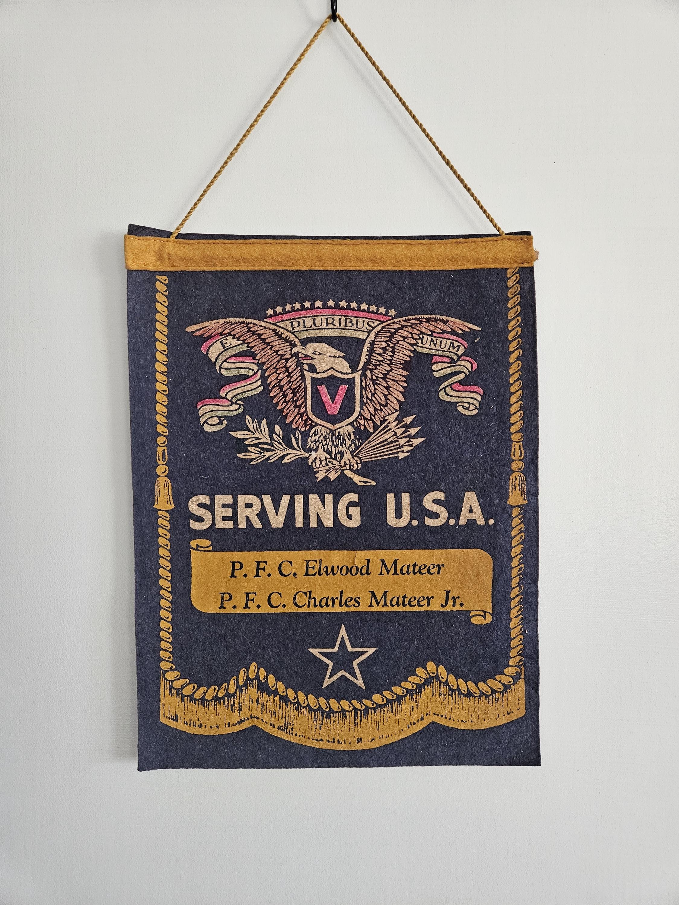 Antique/vintage WW1 Named Sons in Service Window Banner - Etsy