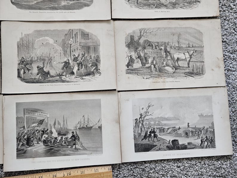 Antique Vintage Civil War Engravings - Lot of 16 Different - Etsy