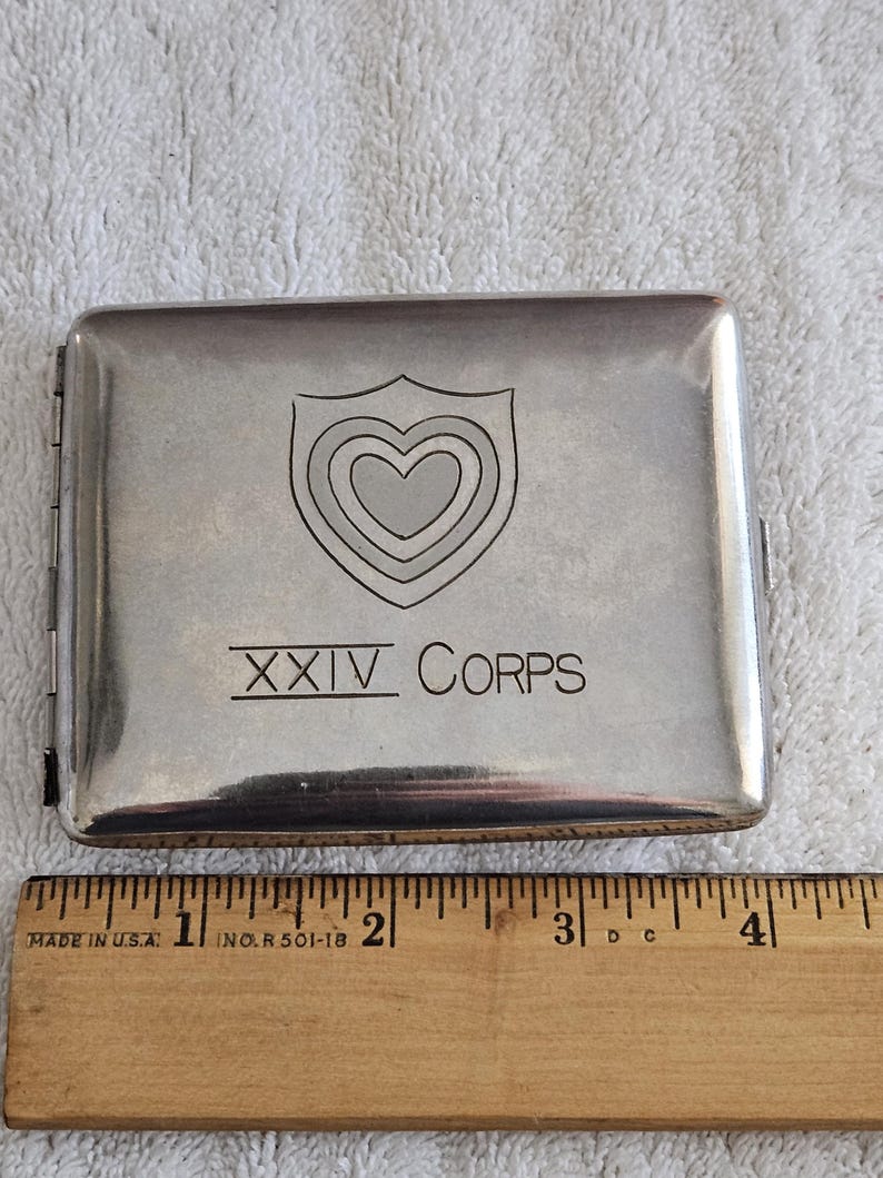 Vintage 1948 WWII Era Army XXIV Corps Cigarette Case Rendezvous Seoul ...
