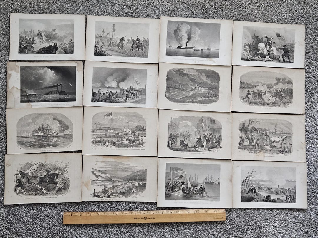 Antique Vintage Civil War Engravings - Lot of 16 Different - Etsy