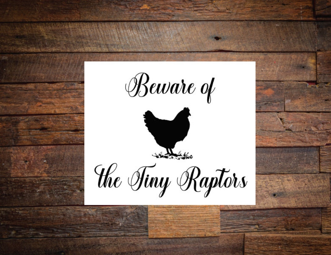 Chicken Coop Sign - Tiny Raptors - Etsy