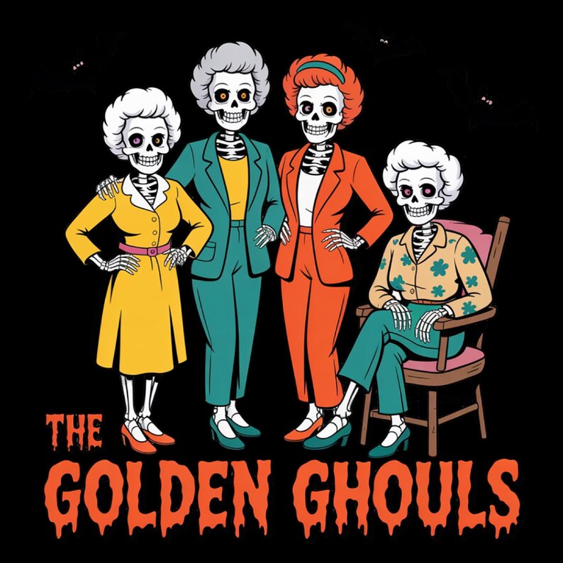 The Golden Ghouls PNG - Etsy