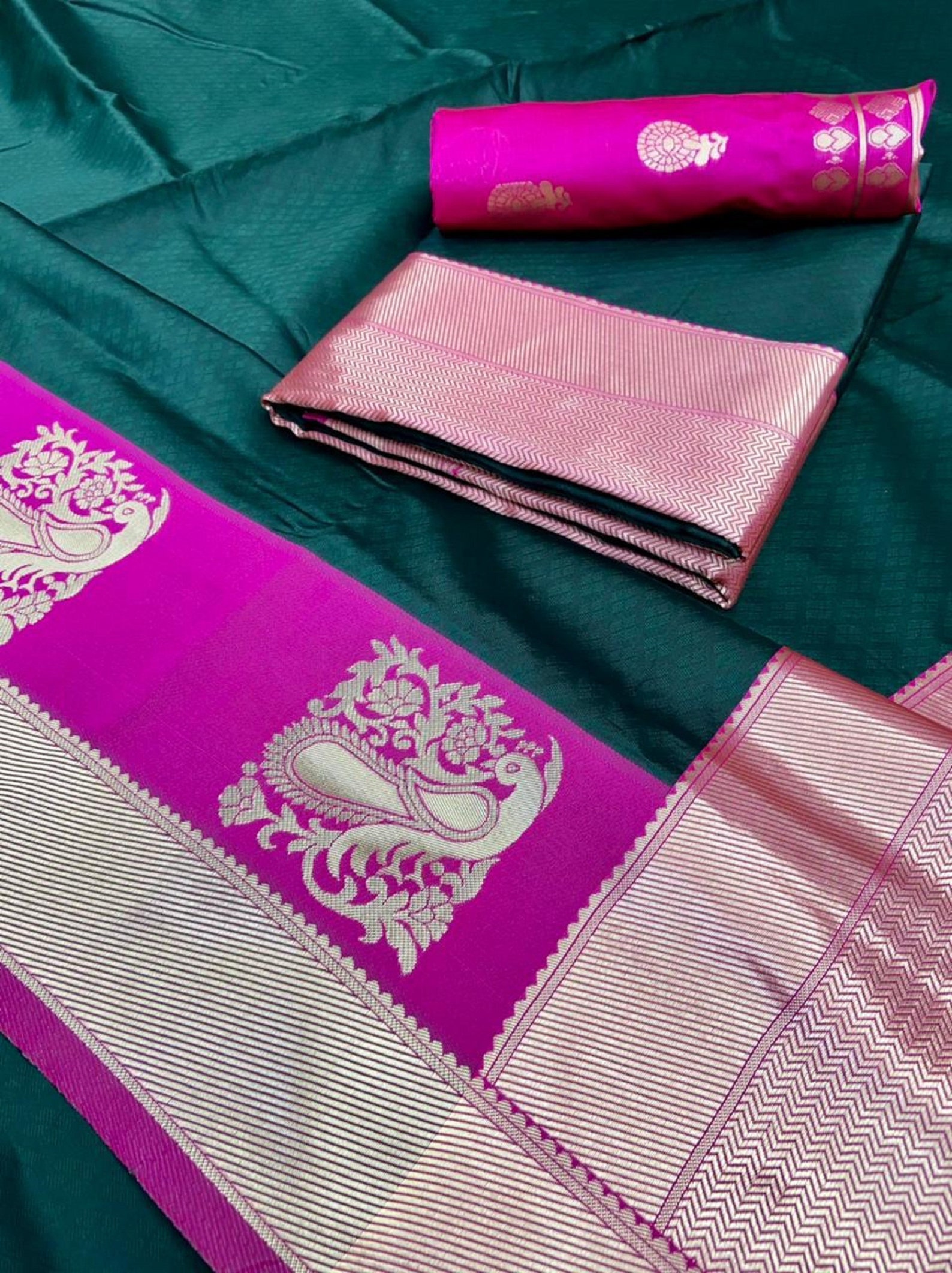 Dark Green Color Designer Bold And Beautiful Saree Indian Etsy India Dark Green Color Designer Bold And Beautiful Saree Indian Etsy India