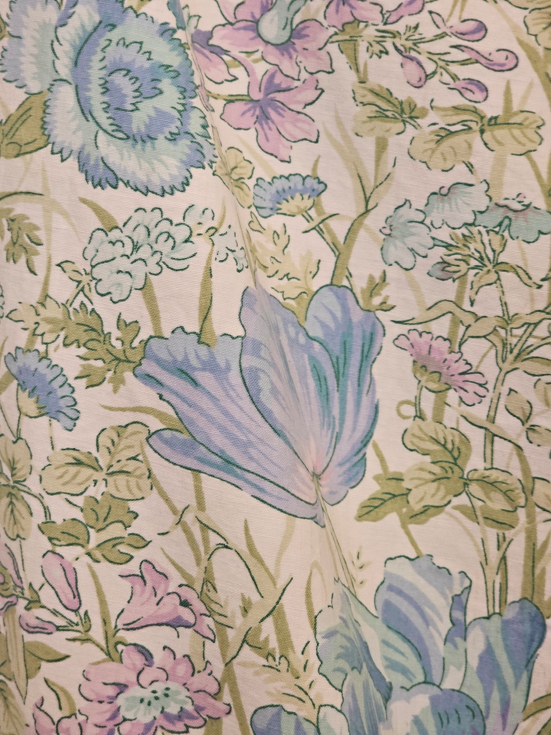 1980s Sanderson Fabric, Vintage Floral Fabric - Etsy