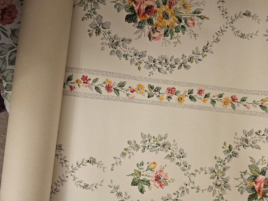 Vintage French Wallpaper, Early 20th Floral - Etsy