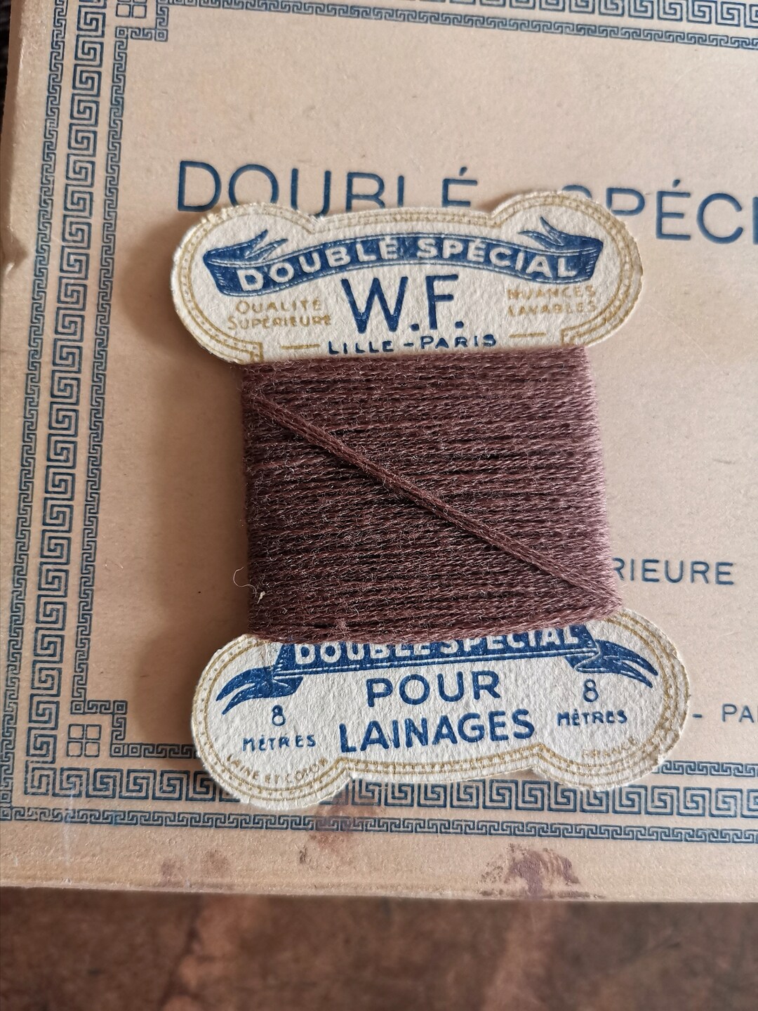 French Darning Wool Card Brown Thread - Etsy