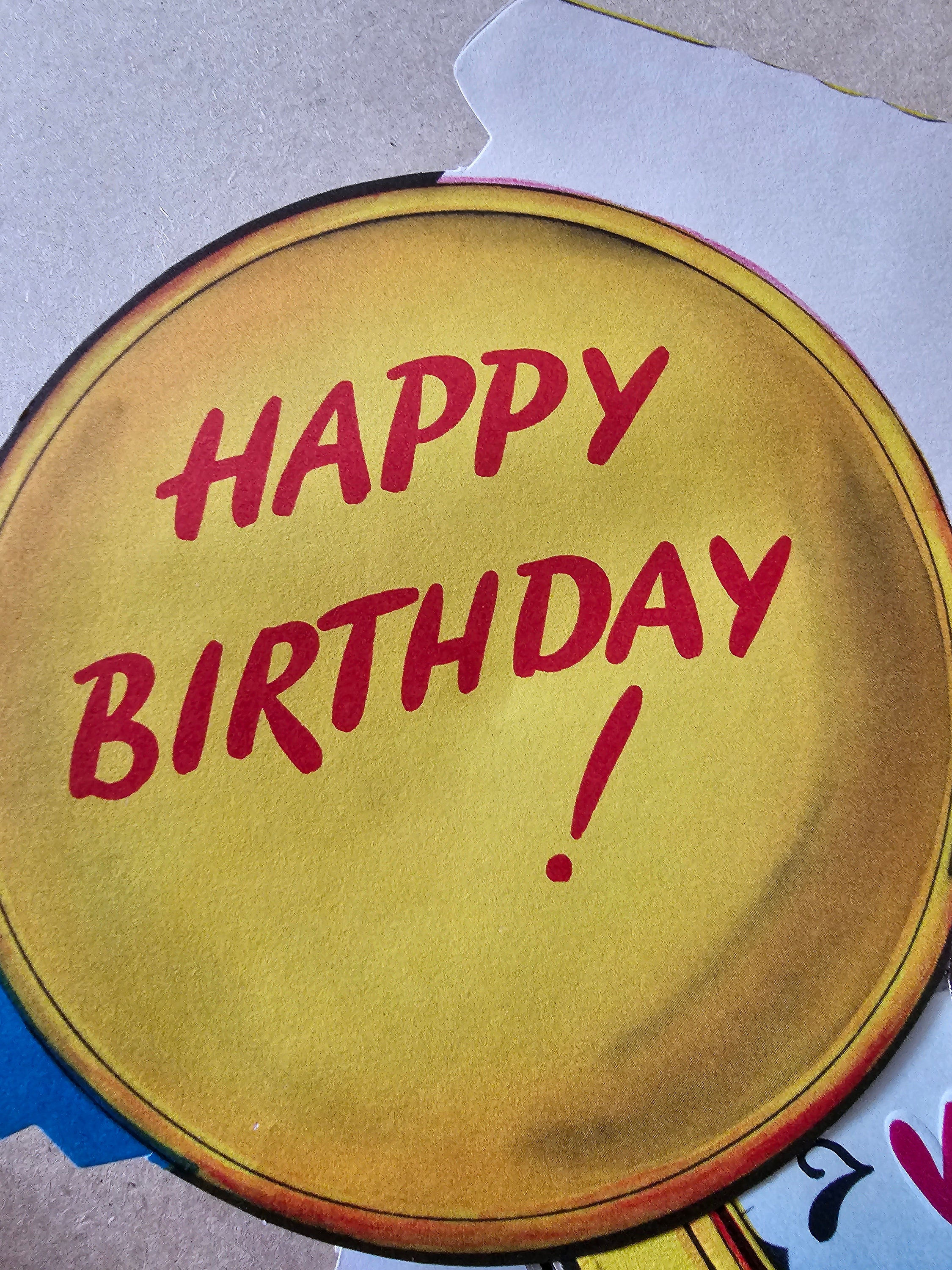 Gold Pocket Watch, 1950's Cute, Birthday Greeting, Illustrated Greeting ...