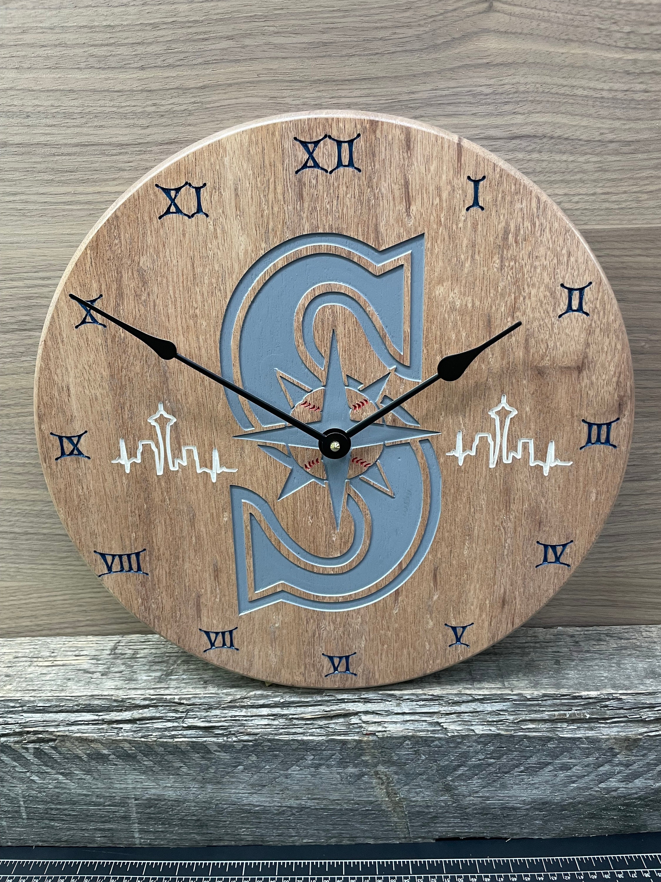 Seattle Mariners Wall Clock, Baseball Team, Awesome Anchor Gift Dad Mom ...