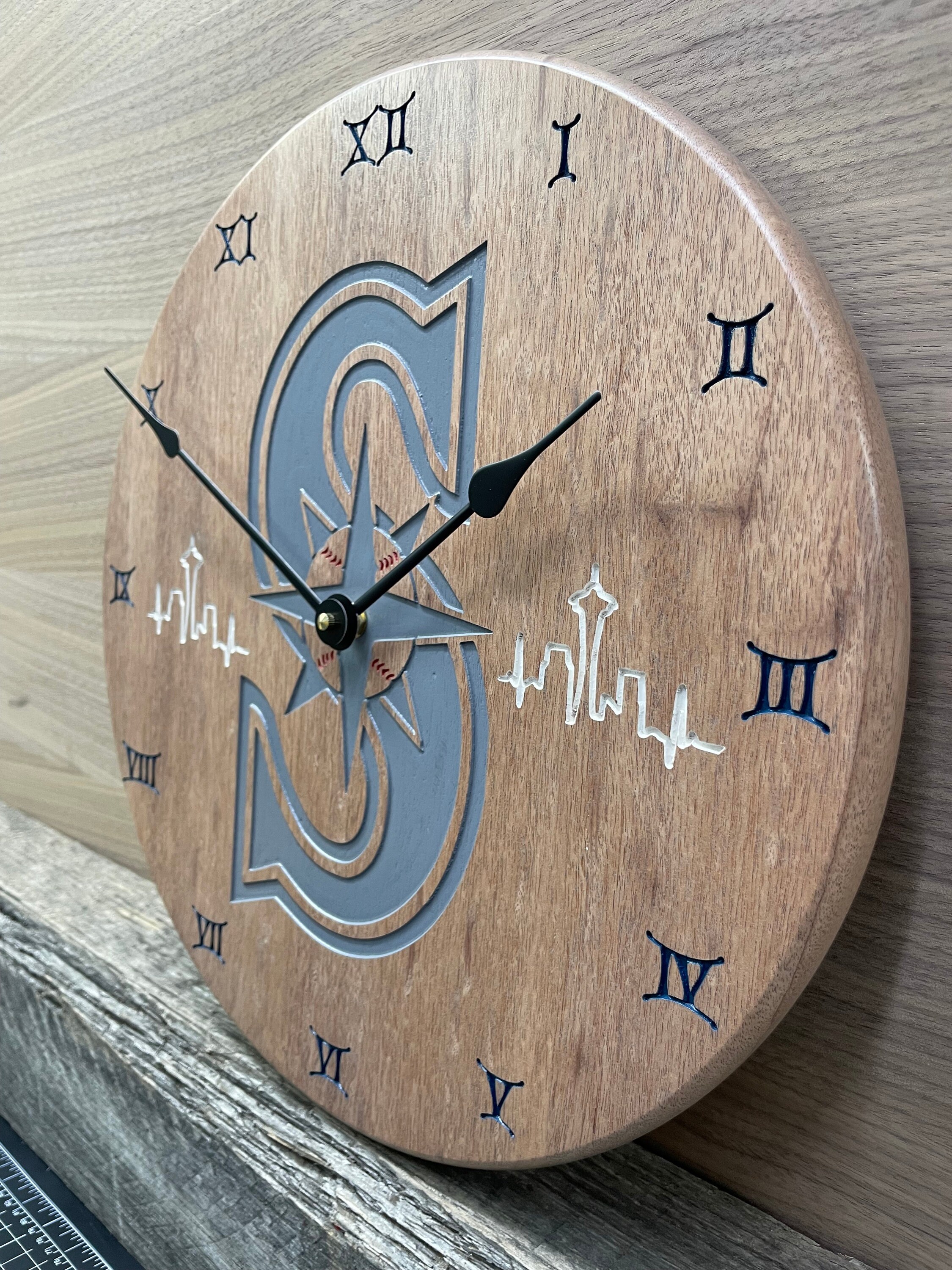 Seattle Mariners Wall Clock, Baseball Team, Awesome Anchor Gift Dad Mom ...