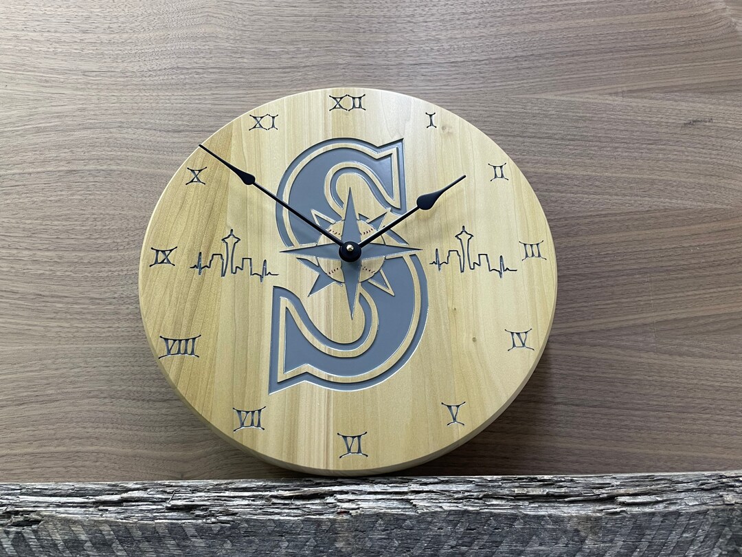 Seattle Mariners Wall Clock Baseball Team Awesome Anchor - Etsy