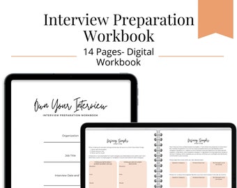 Interview Preparation Digital Workbook PLUS Email Follow Up - Etsy
