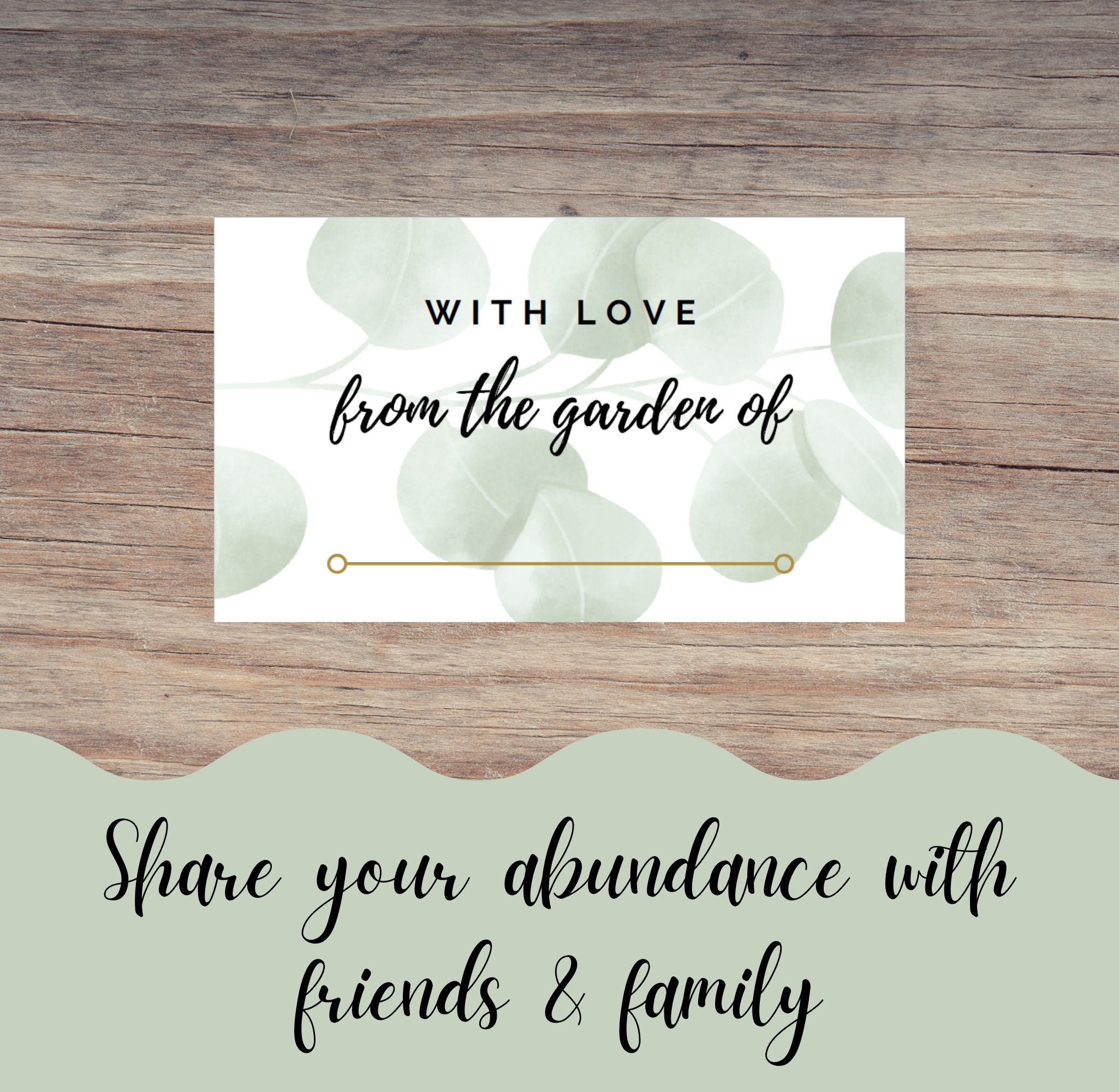 Garden Tag, Produce Tag, Gift Tag - Etsy