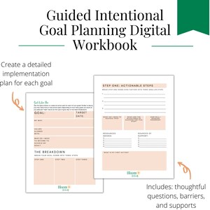 Guided Intentional Goal Planning Digital Workbook - Etsy