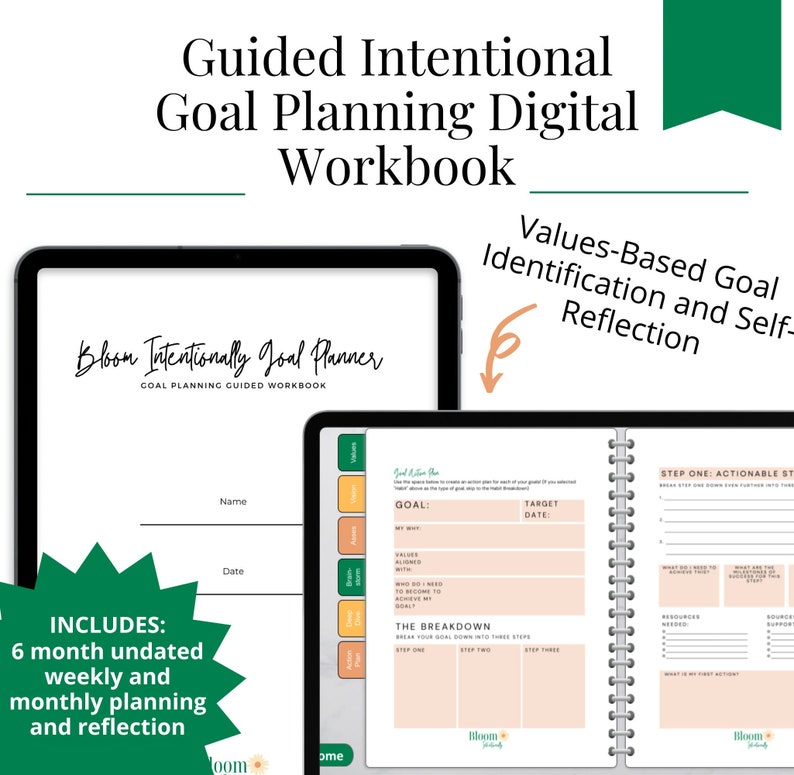 Guided Intentional Goal Planning Digital Workbook - Etsy