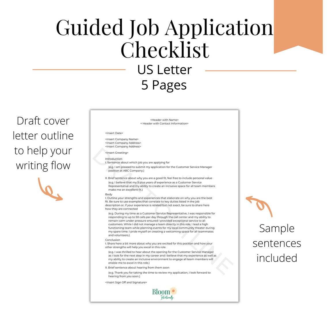 Guided Job Application Checklist Resume Checklist Cover - Etsy